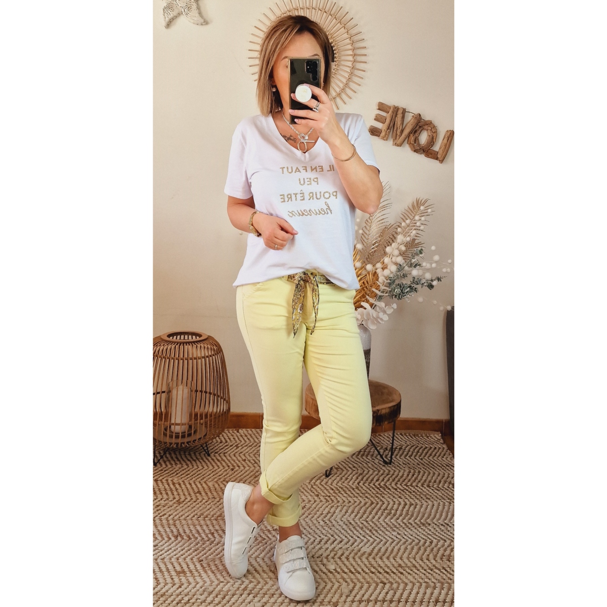 PANTALON LIA JAUNE